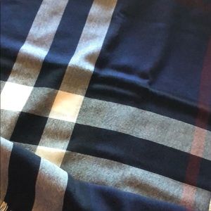 Burberry | Accessories | Nwt Authentic Burberry Navy Blue Scarf | Poshmark